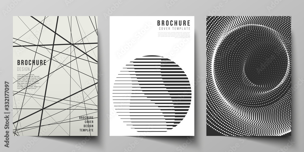 Vector layout of A4 format modern cover mockups design templates for ...