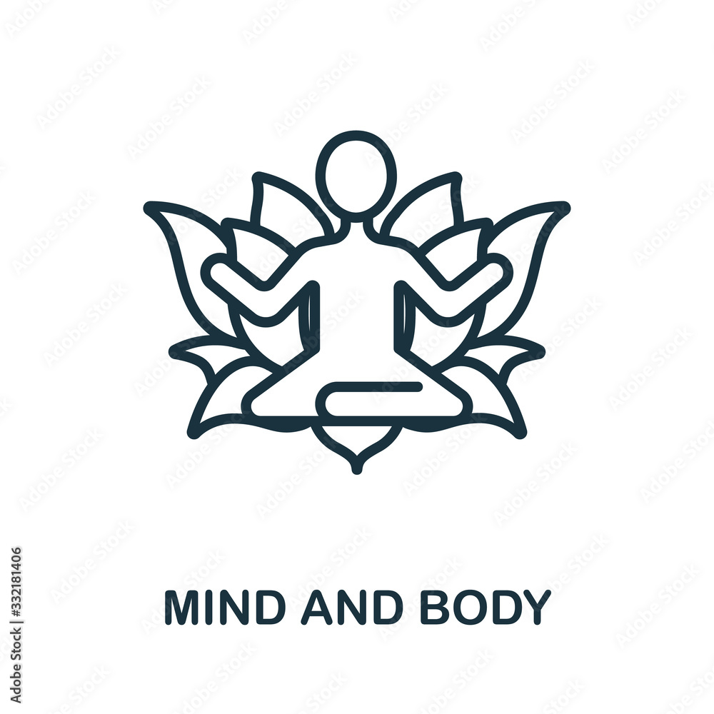 Mind And Body icon from alternative medicine collection. Simple line ...