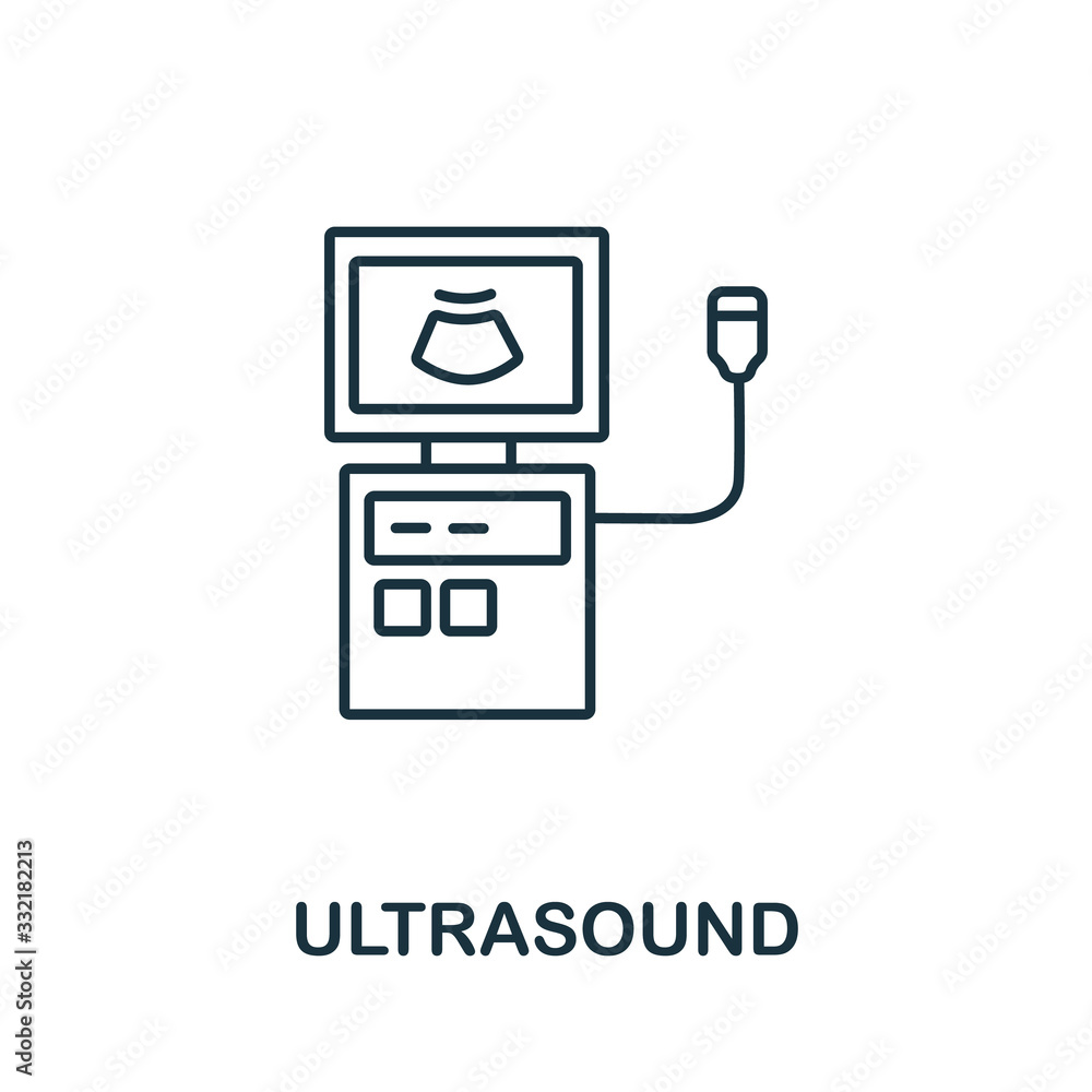 Ultrasound icon from health check collection. Simple line Ultrasound ...