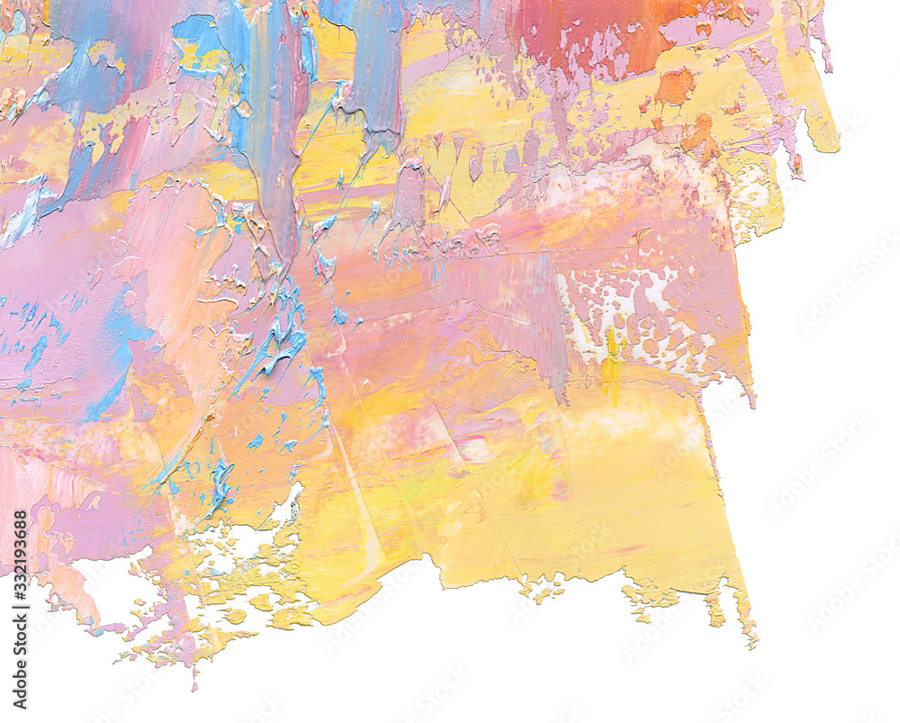 Oil paint textures isolated on white as color abstract background ...