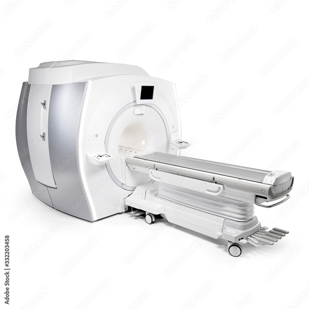 Magnetic Resonance Imaging Machine Isolated on White. MRI Scan Machine ...
