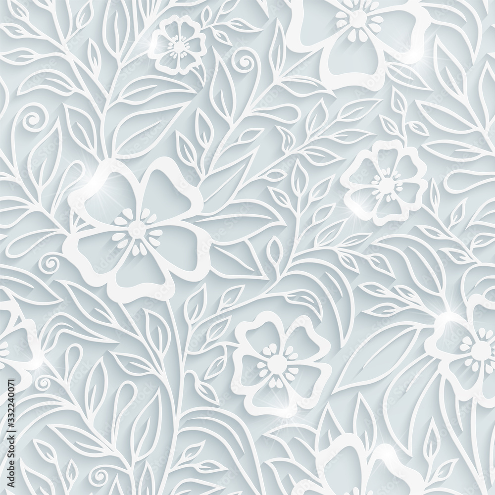 Elegant design template. Seamless pattern. Floral paper ornament ...
