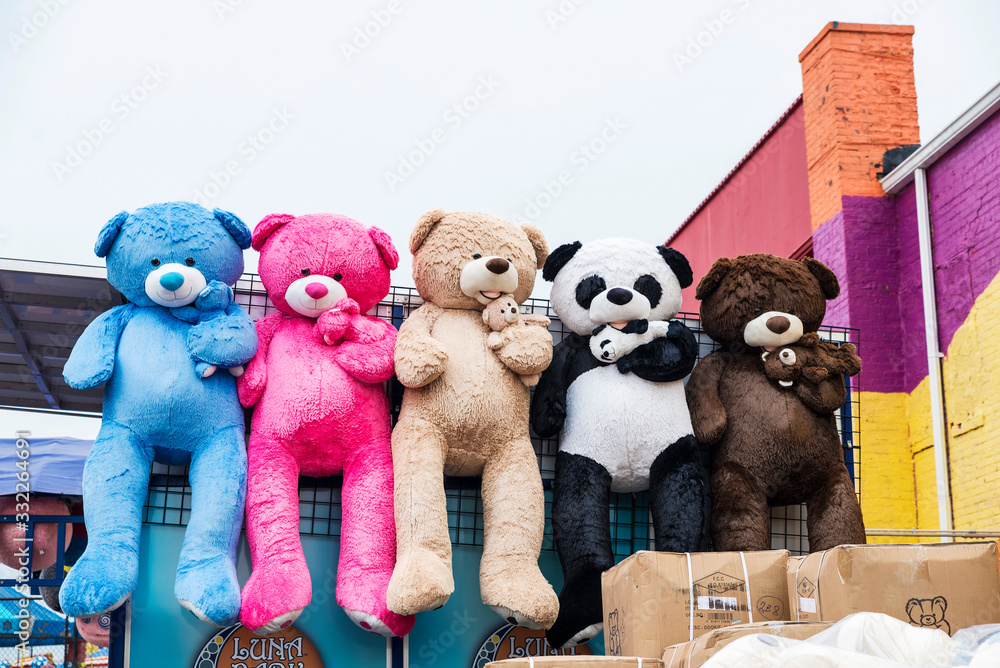 Teddy in Luna Park amusement park in Coney Island Beach, New York City ...