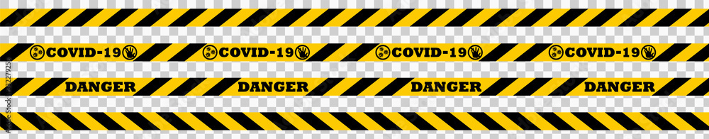 Corona virus 2019-nCoV Quarantine Ribbon Vector illustration. Global ...