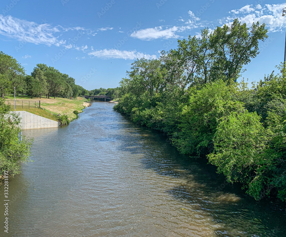 Image of river Canal with Trees. Stock Photo | Adobe Stock