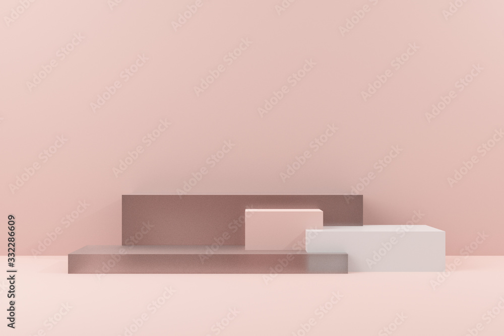 3d rendering background. Pastel color blocks with studio lighting ...