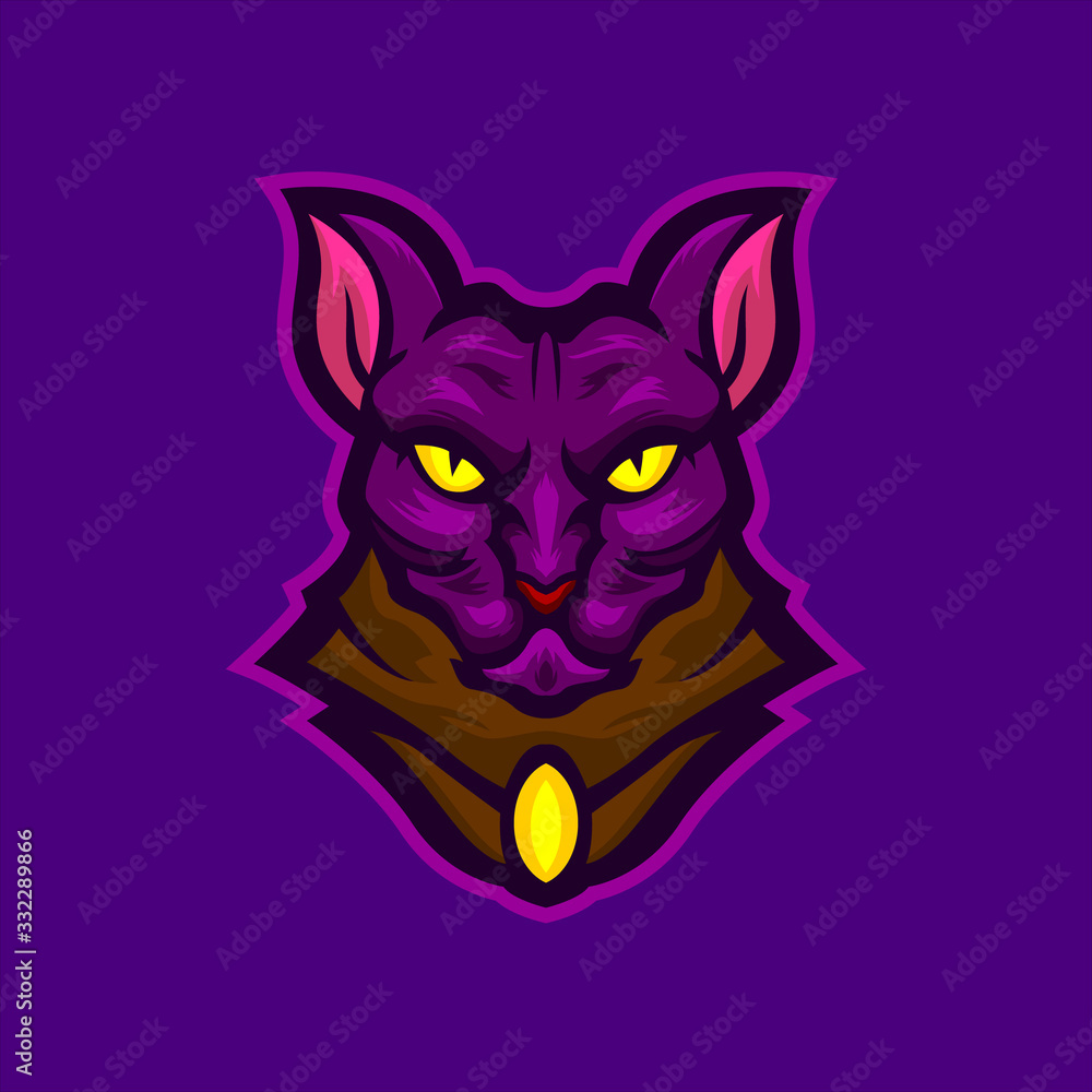 sphynx cat mythical mascot logo design Stock Vector | Adobe Stock
