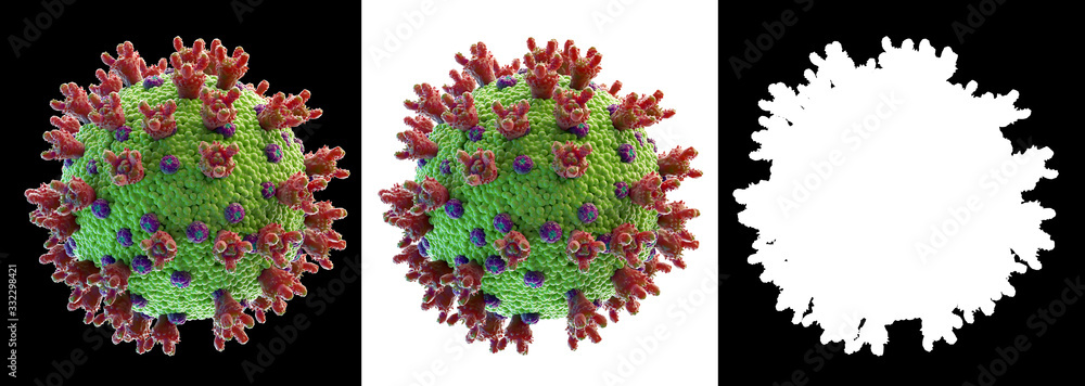 Coronavirus COVID-19 Microbiology And Virology Concept Isolated Image ...