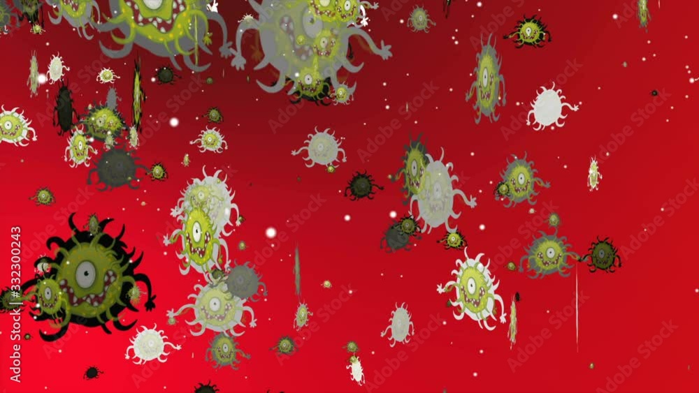 Vidéo Stock Medical illustration 2d, 3d animation background of cells ...