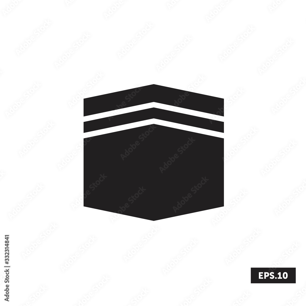 Kaaba icon, Kaaba Sign/Symbol Vector Stock Vector | Adobe Stock
