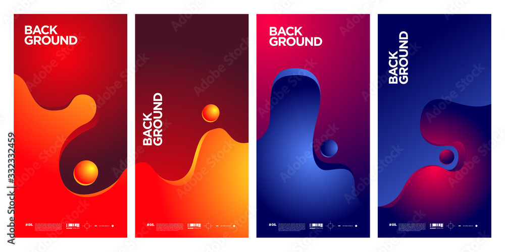 Cover and Poster Design Template for Magazine. Trendy Abstract Colorful ...