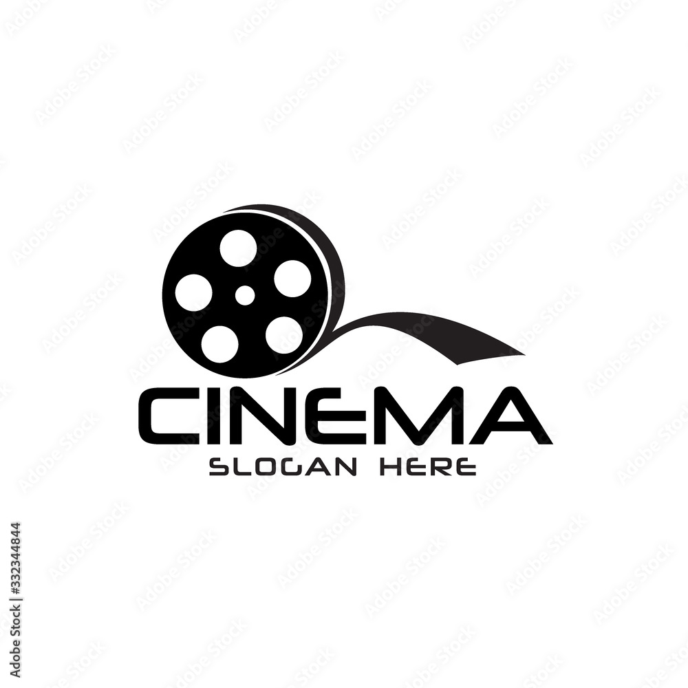 cinema logo design vector simple template Stock Vector | Adobe Stock