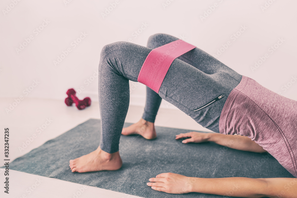 Fitness at home resistance elastic bands leg workout exercise for ...