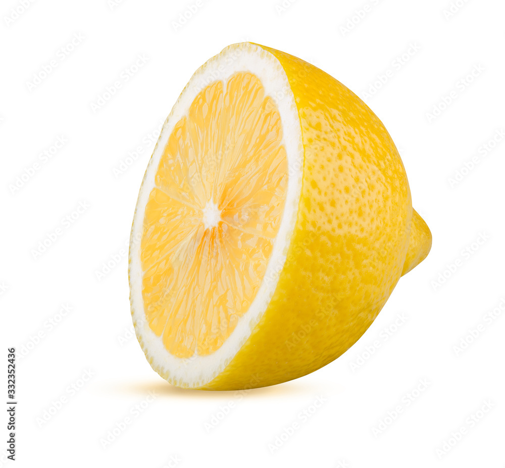 Half of lemon isolated on white background. This image has better ...