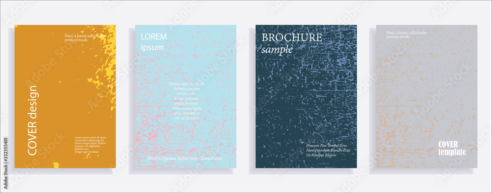 Minimalistic cover design templates. Set of layouts for covers of books ...