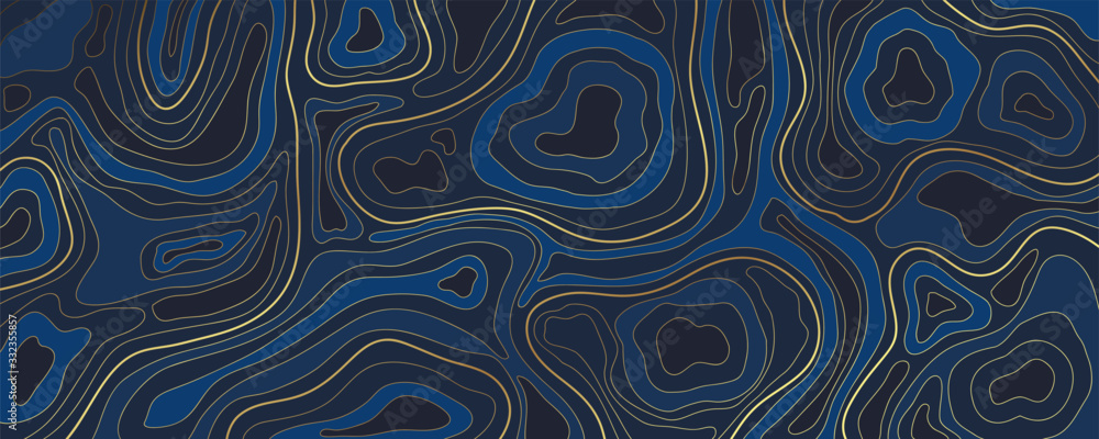 Luxury gold abstract topographic map background with golden lines ...