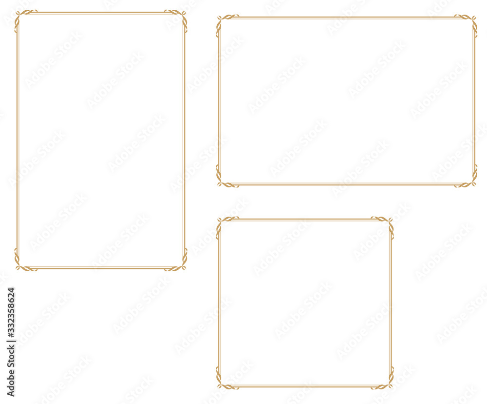 Decorative frame.A frame that gave a change in size to the same design ...