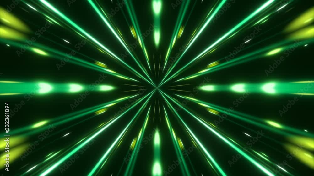 motion rays light and particle on green background, loop Stock Video ...