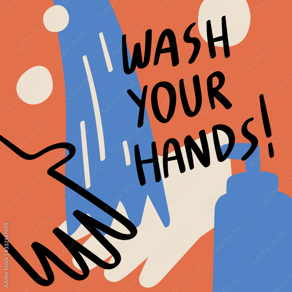 Wash your hand, Stay Healthy and safe from coronavirus poster design ...