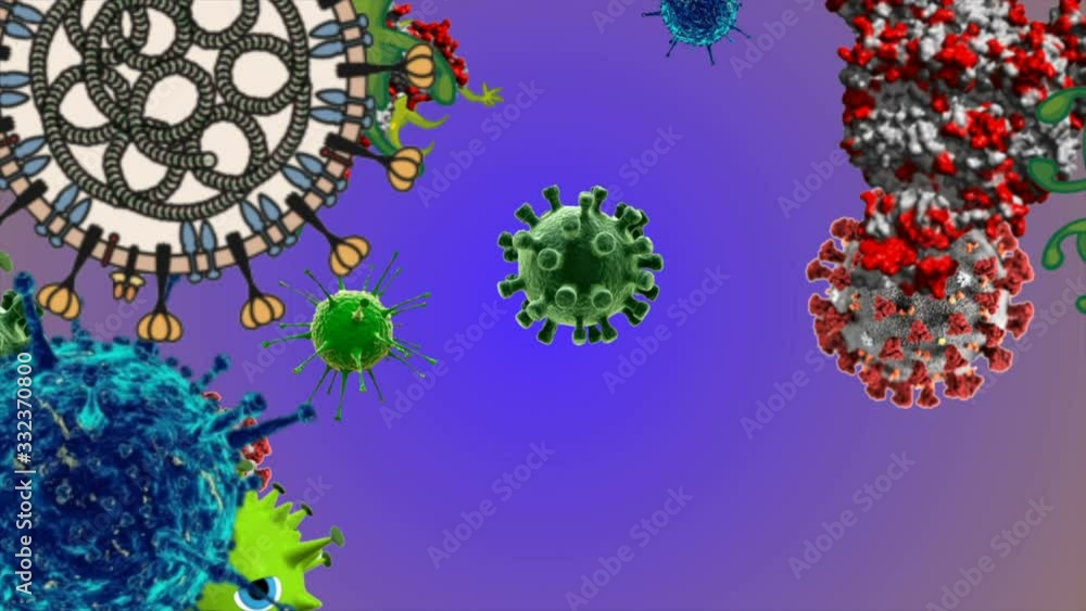 Video „Medical illustration 2d, 3d animation background of cells ...