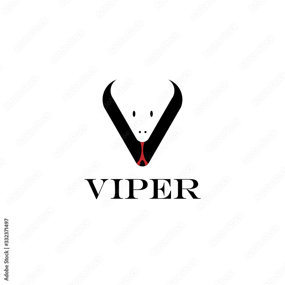 letter v logo vector. viper logo illustration Stock Vector | Adobe Stock