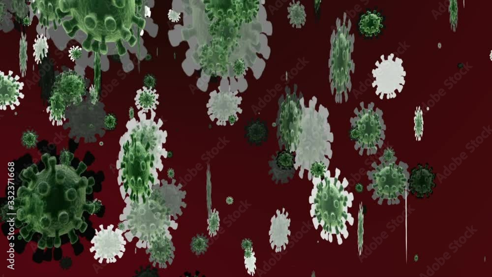 Medical illustration 2d, 3d animation background of cells, bacteria ...