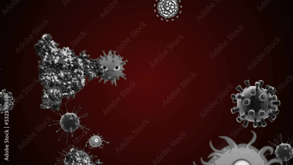 Video „Medical illustration 2d, 3d animation background of cells ...