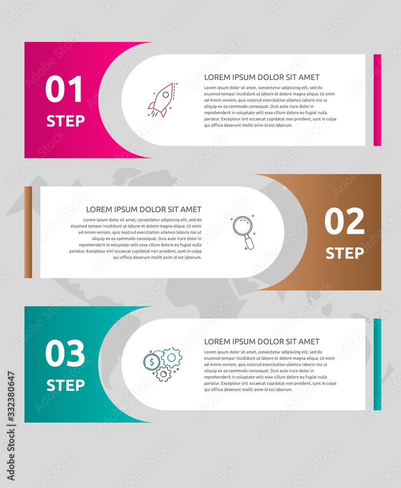 Vector template labels infographics. Business concept with 3 options ...