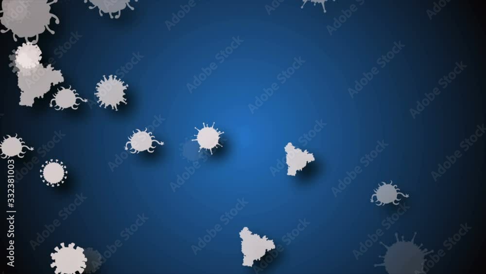 Medical illustration 2d, 3d animation background of cells, bacteria ...