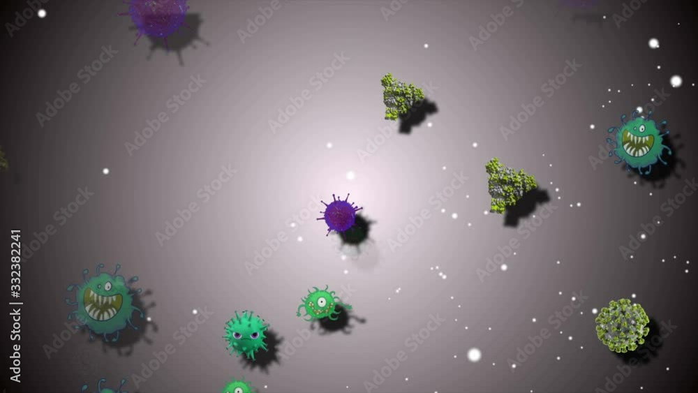 Video „Medical illustration 2d, 3d animation background of cells ...