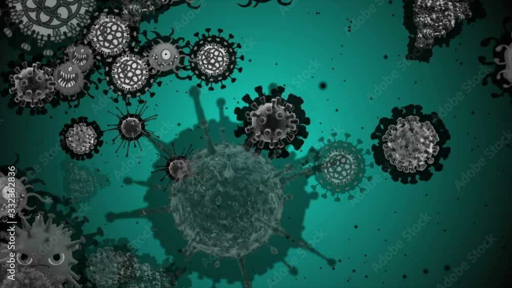 Video „Medical illustration 2d, 3d animation background of cells ...