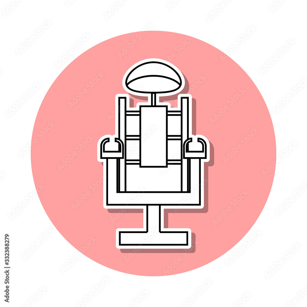 Electric chair sticker icon. Simple thin line, outline vector of Death ...