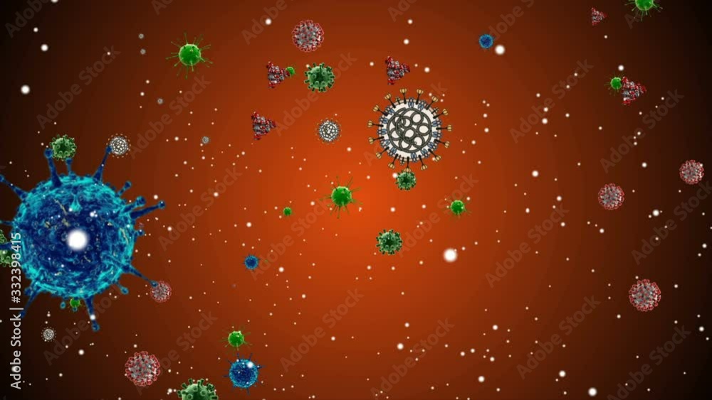 Video „Medical illustration 2d, 3d animation background of cells ...