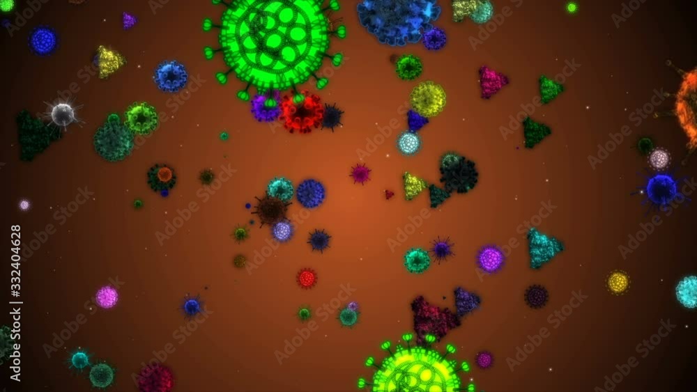 Video „Medical illustration 2d, 3d animation background of cells ...
