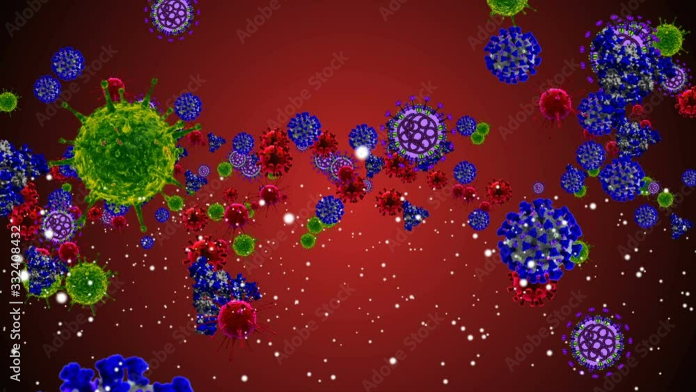 Video „Medical illustration 2d, 3d animation background of cells ...