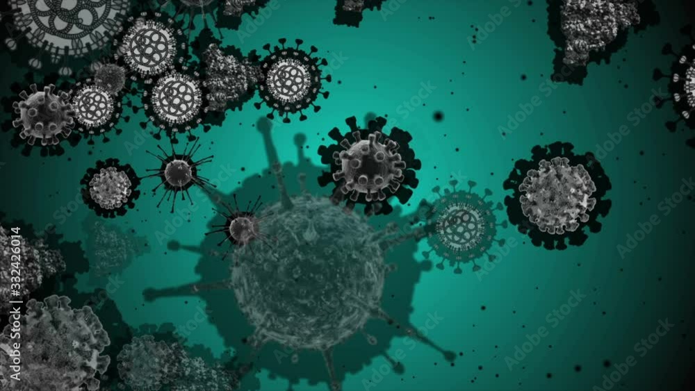 Medical illustration 2d, 3d animation background of cells, bacteria ...