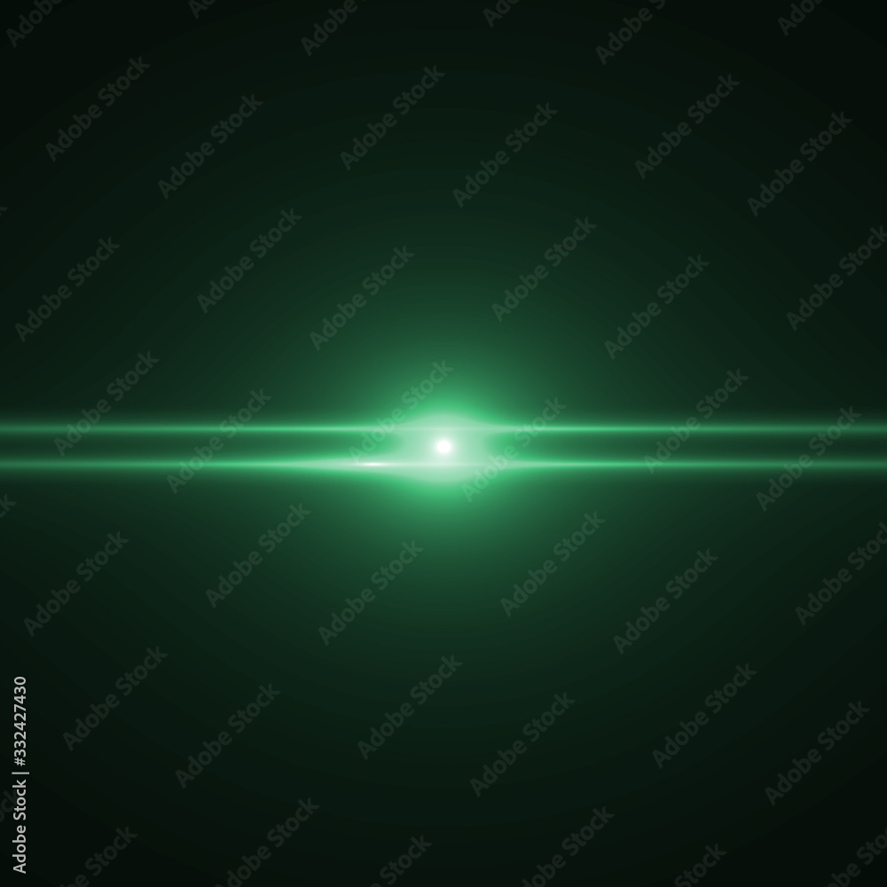 Optical lens flare light effects. Bright green color effect Stock Photo ...