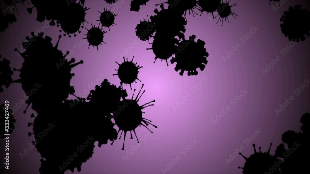 Medical illustration 2d, 3d animation background of cells, bacteria ...