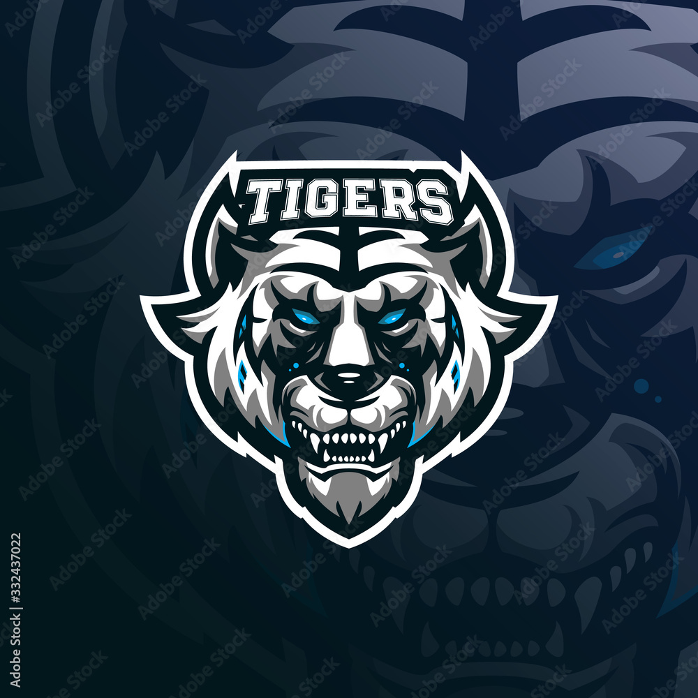 tiger mascot logo design vector with modern illustration concept style ...