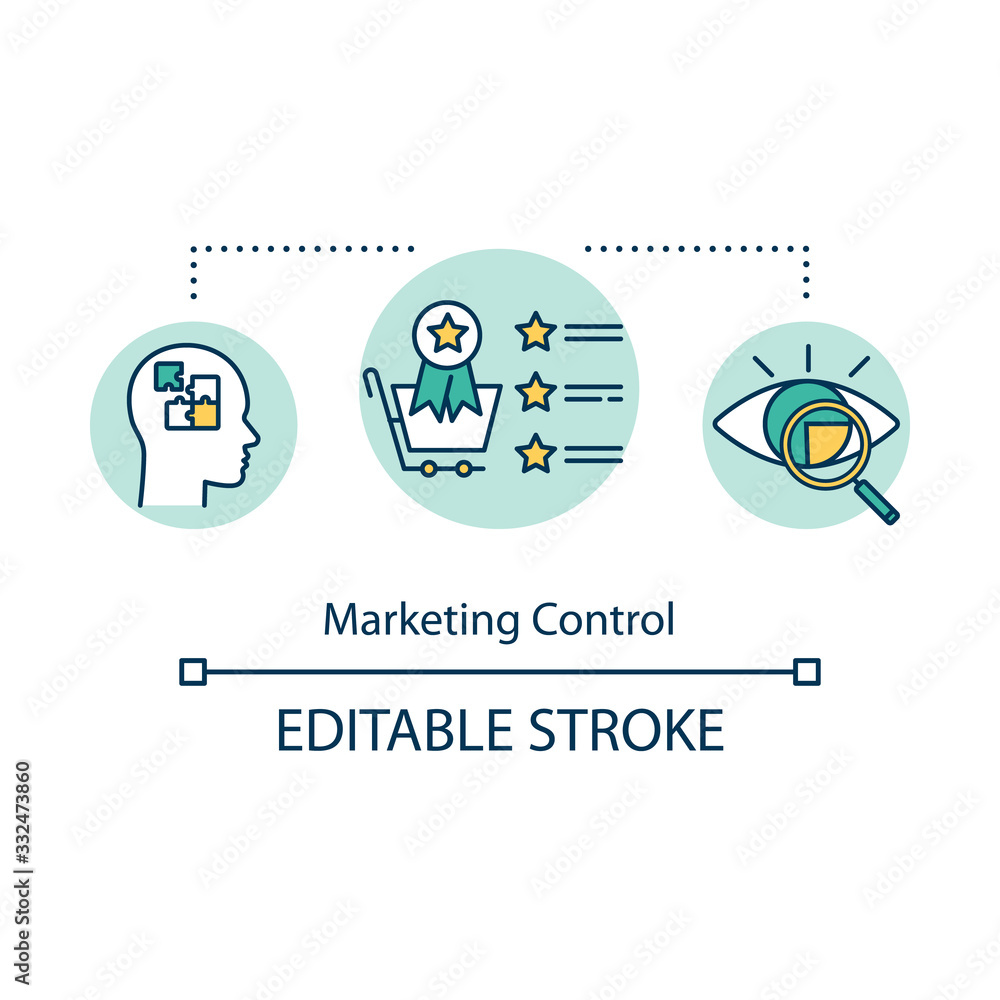 Marketing control concept icon. Regulations of overconsumption idea ...
