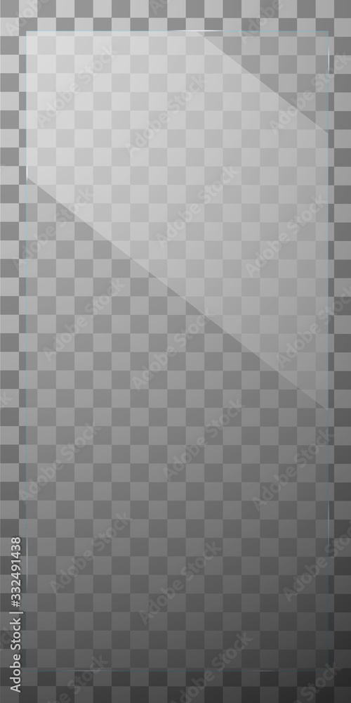 Glass plate on transparent background. Acrylic or plexiglass plates ...
