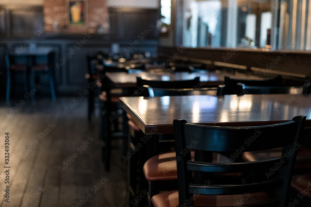 Crisis: Restaurant Sits Empty During Virus Scare Stock Photo | Adobe Stock