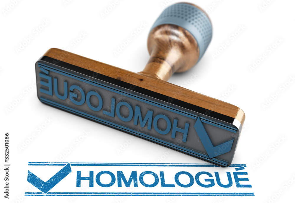 Homologation de produit. Certificat de conformité produit. Stock ...