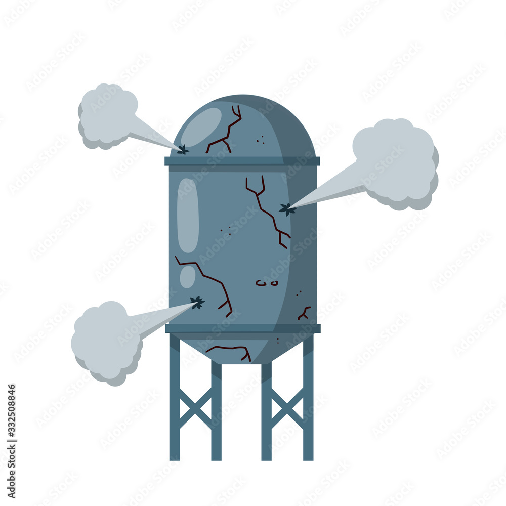 Vector Boiler for heating water. Element of house, bath and toilet ...