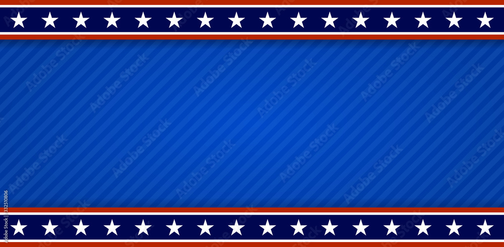 USA patriotic banner background. Vector of abstract USA patriotic ...