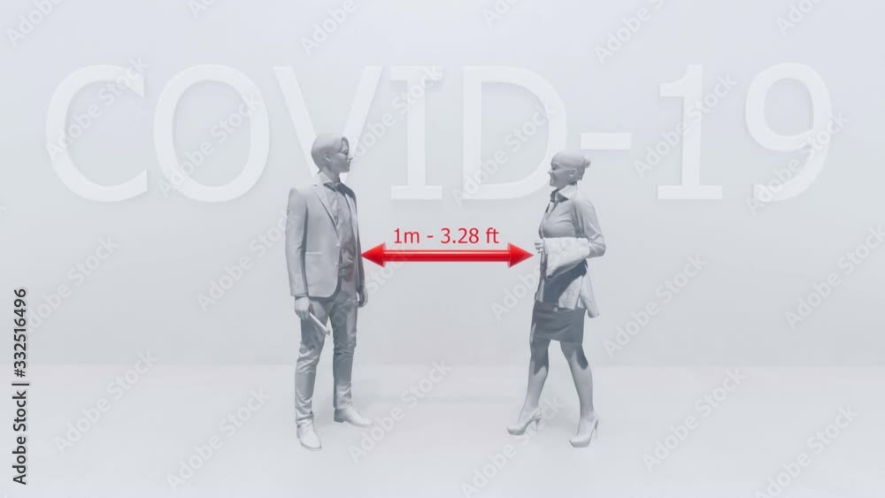 Graphic concept of taking precautions and avoid close contact in ...