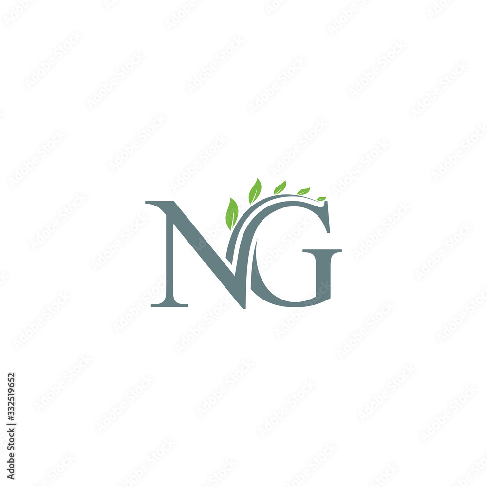 NG Letters Logo Design Vector Stock Vector | Adobe Stock