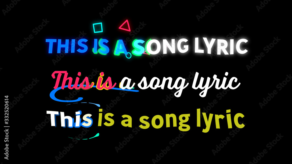 Fun Karaoke Song Lyrics Stock Template | Adobe Stock