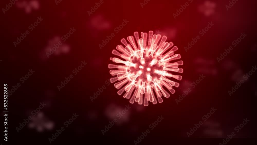 3D Rendering wireframe virus for Covid-19 Coronavirus outbreak concept ...