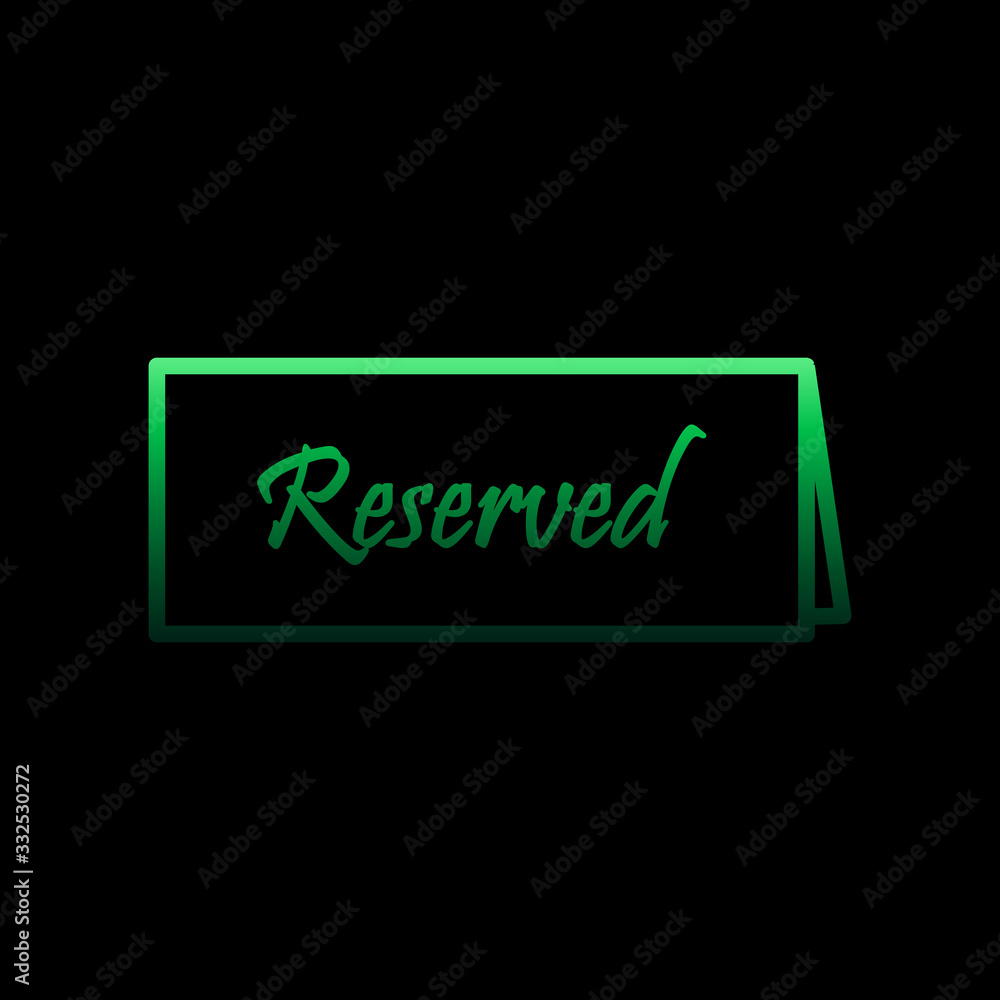 Reservation sign outline nolan icon. Simple thin line, outline vector ...
